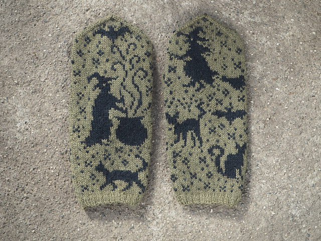 Ravelry: The Black Cauldron mittens pattern by Inger Berg