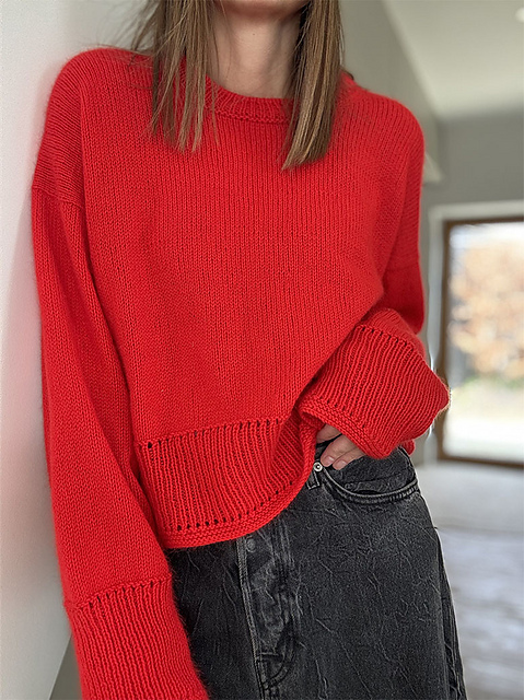 Ravelry: Eyelet Loop Sweater pattern by Other Loops_