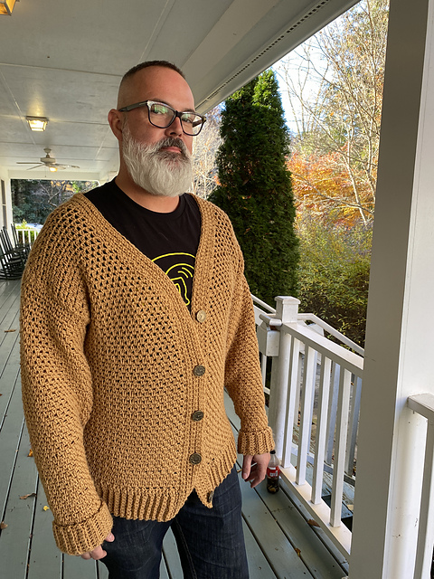 Ravelry: Moss Stitch Cardigan pattern by David Browning