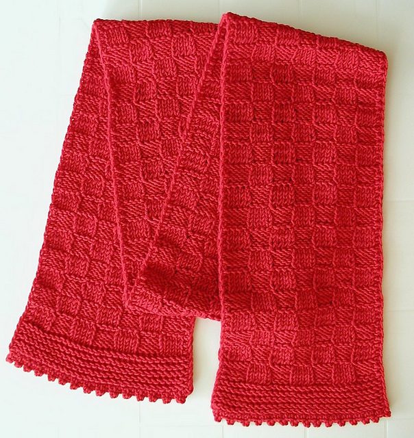 Ravelry: Checker scarf with picots pattern by Lotta in