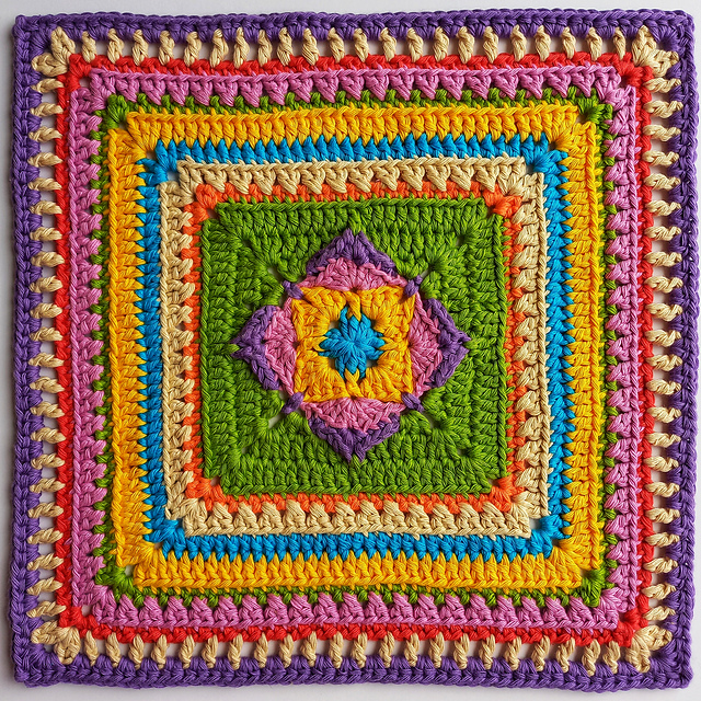 Ravelry: Hope Springs Granny Square 12" pattern by Best Crochet Life