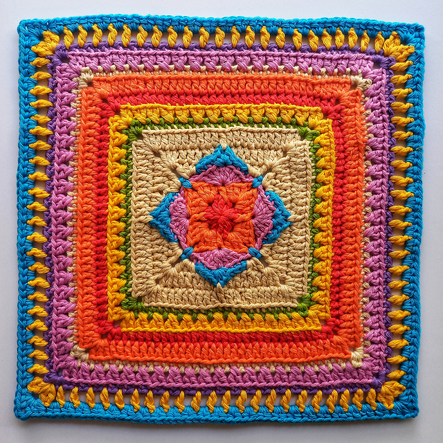 Ravelry: Hope Springs Granny Square 12" pattern by Best Crochet Life
