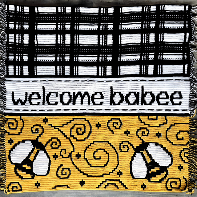 Ravelry: Welcome Babee Mosaic Blanket pattern by Pam Somner