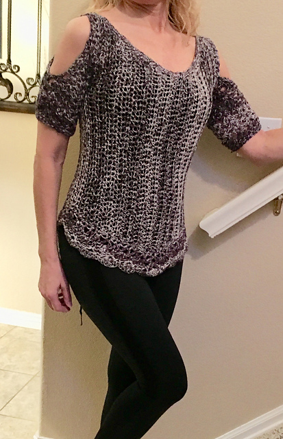 Ravelry: Cutout Shoulder Top pattern by Pamela Stone