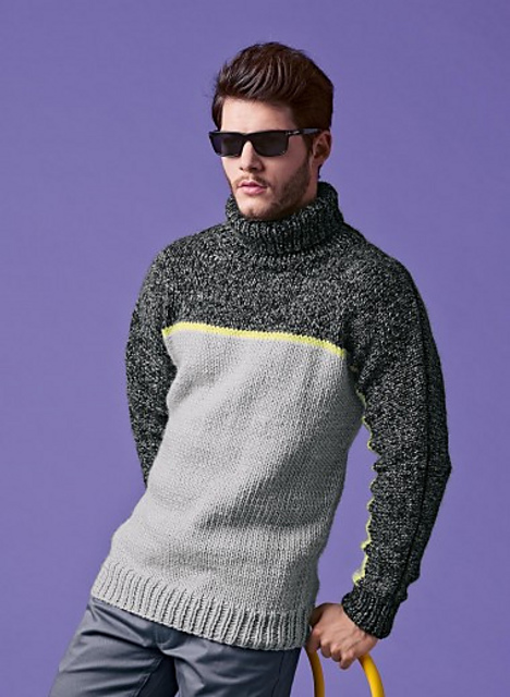 Ravelry: 167 Pull col roulé pattern by Bergère de France