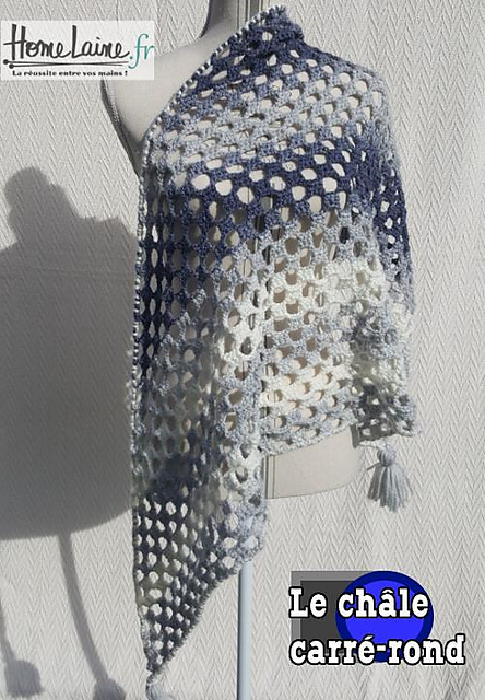 Ravelry: PatTrishia's Châle Carré-rond en Rachel de Zeeman