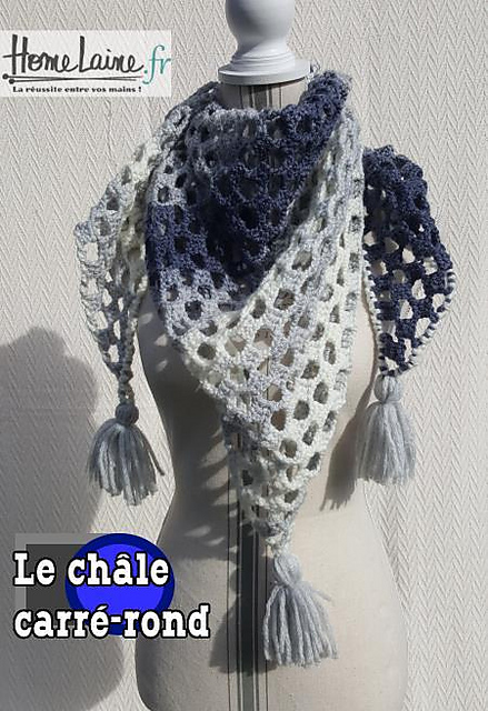 Ravelry: PatTrishia's Châle Carré-rond en Rachel de Zeeman