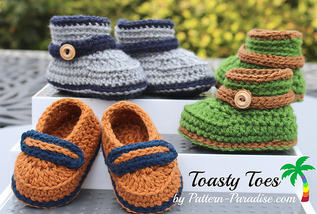 Ravelry: Toasty Toes Booties 14-156B pattern by Maria Bittner