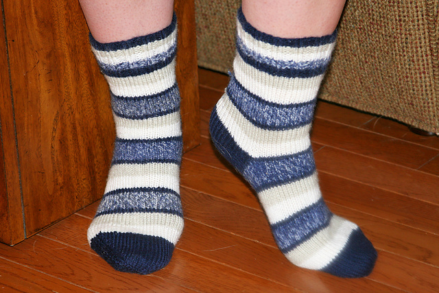 Ravelry: Simple Striped Socks pattern by Paige Waffle