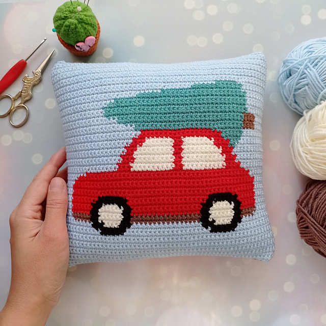 Ravelry: Red Car Pillow pattern by Maryna Vershynina