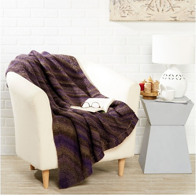Ravelry: Diagonal Garter Stitch Throw pattern by Loops & Threads ...