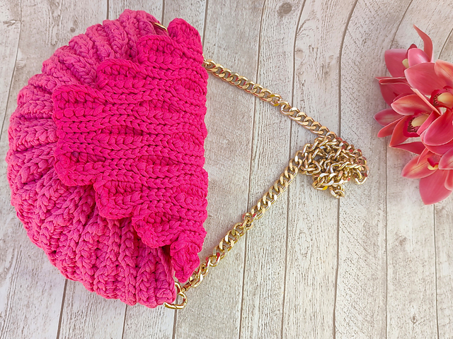 Ravelry: Half-Moon Crossbody Bag Peony Bloom pattern by NATESSA ...