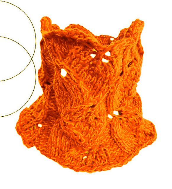 Ravelry: Meandering leaves cowl pattern by Petra Breakstone