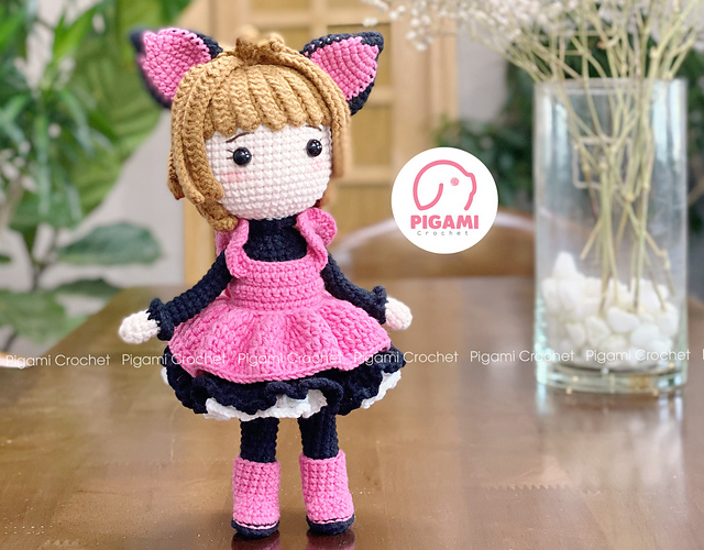 Ravelry: Sakura Mew Amigurumi pattern by Pigami Crochet