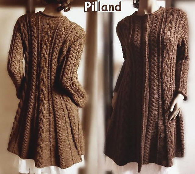 Ravelry: Pilland1's Womens cabled Sweater coat pattern