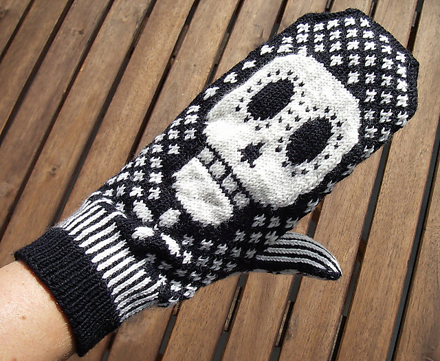 Ravelry: Day of the Dead Mittens pattern by Allison Guy