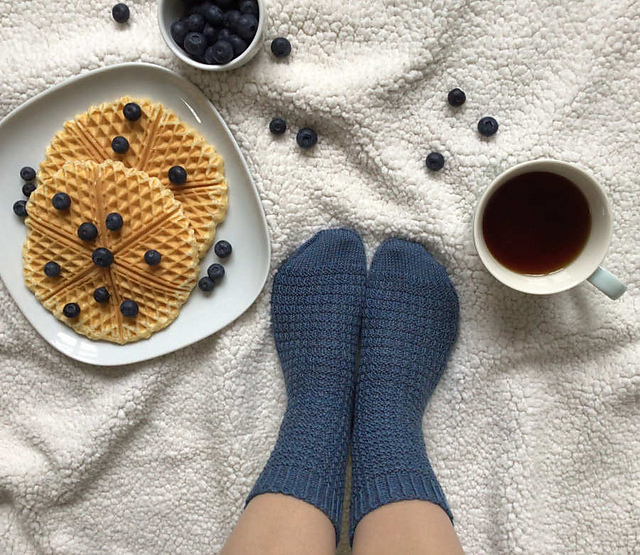 Ravelry: Weekend Waffles Socks pattern by Tracy Bakkelokken