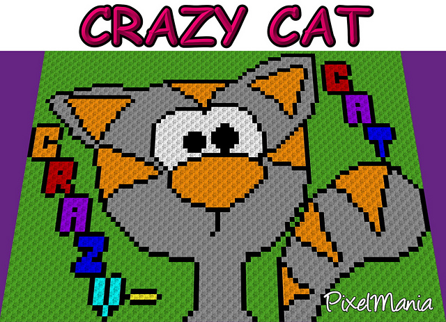 Ravelry: CrazY Cat Graphgan pattern by Sandra Guggenberger