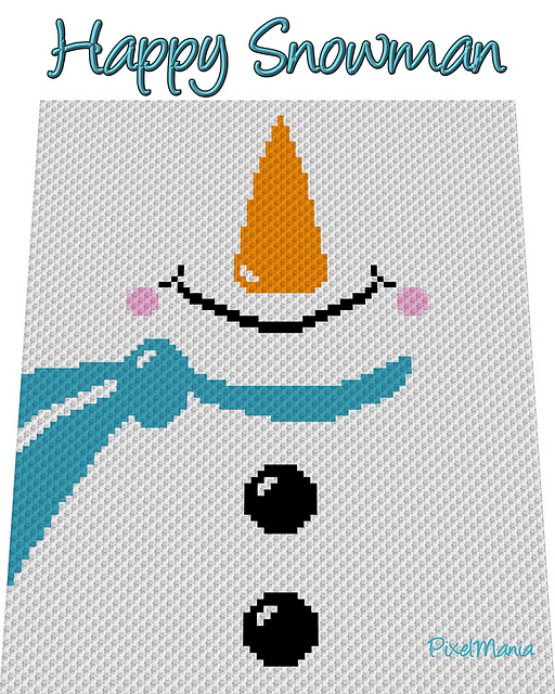 Ravelry: Mr. S - Happy Snowman Graphghan pattern by Sandra Guggenberger
