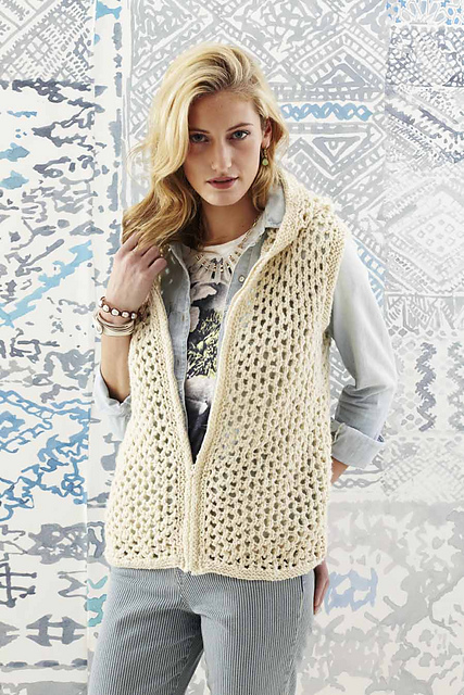 Ravelry: #25 Zip-Front Hooded Vest pattern by Melissa Leapman