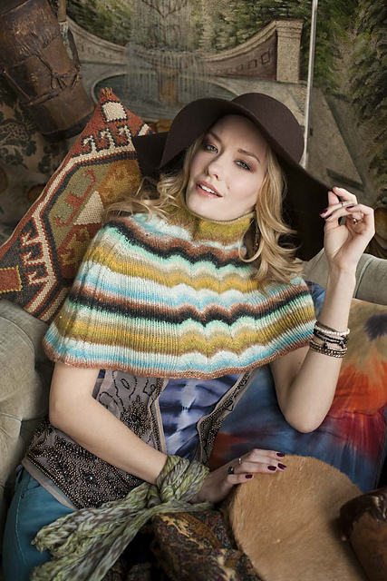 Ravelry: Dragonscale and Cable Capelet pattern by Robin Melanson