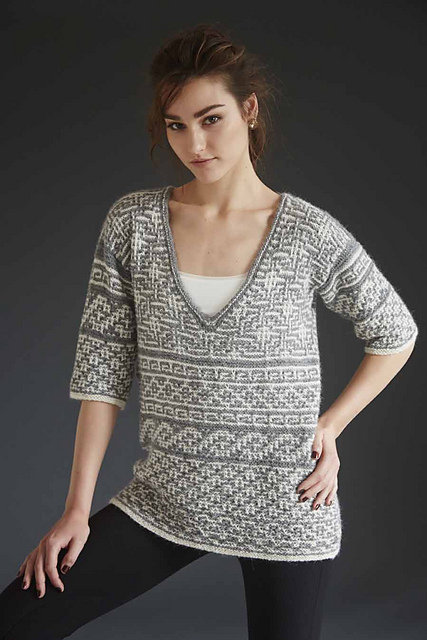 Ravelry: #08 Mosaic Sampler Pullover pattern by Pat Olski