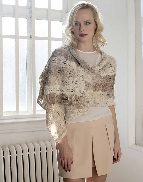 Ravelry: Intarsia and Lace Wrap pattern by Patty Nance