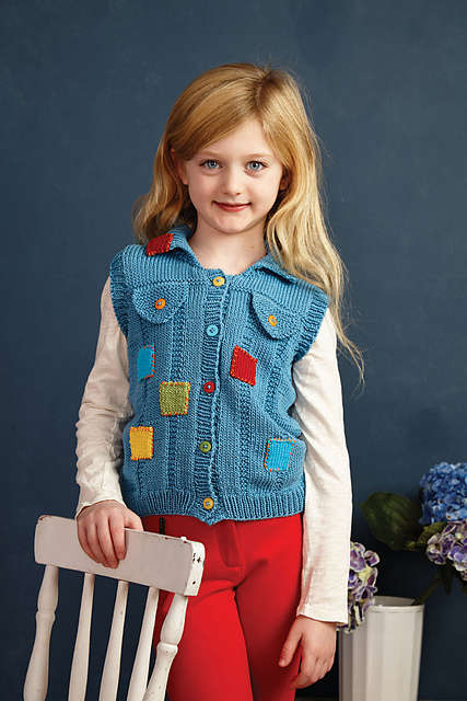 Ravelry: #06 All Patched Up Patches Vest pattern by Amy Bahrt