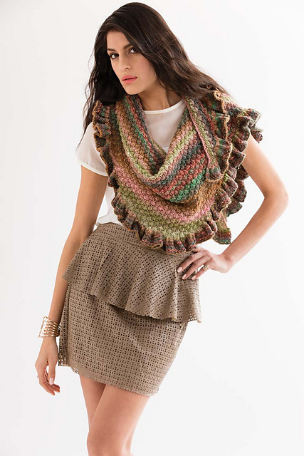 Ravelry: Ruffle Shawl pattern by Linda Medina