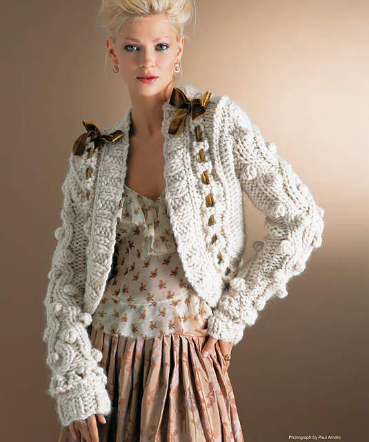 Ravelry: #01 Cropped Jacket pattern by James Coviello
