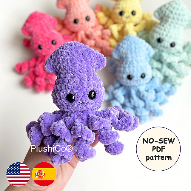 Ravelry: Baby Squid No Sew pattern by Marina Emelianova