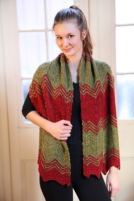 Ravelry: F776 Two Color Wrap pattern by Plymouth Yarn Design Studio
