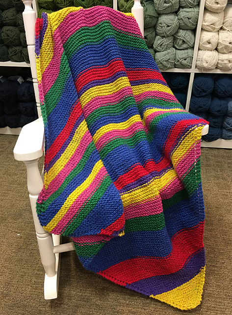Ravelry: F827 Diagonal Baby Blanket pattern by Plymouth Yarn Design Studio