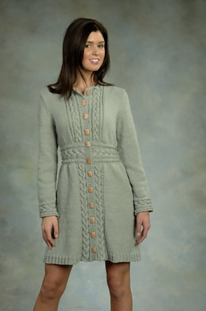 Ravelry: Cabled Waist Dress pattern by Sue Hilger