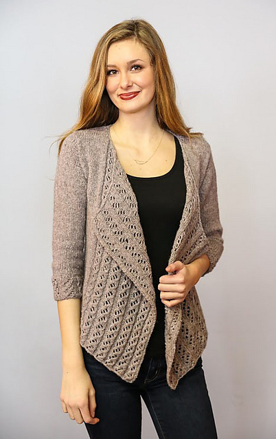 Ravelry: 3272 Drape Front Cardigan pattern by Jennifer Owens
