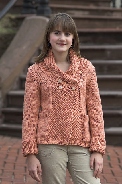 Ravelry: Teen's A line cardigan pattern by Plymouth Yarn Design Studio