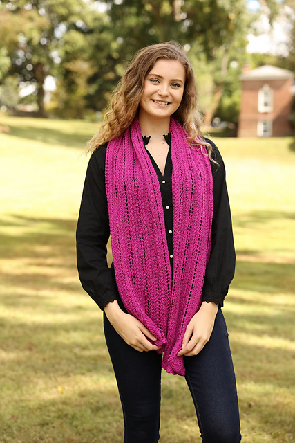 Ravelry: F949 Patterned Scarf pattern by Plymouth Yarn Design Studio