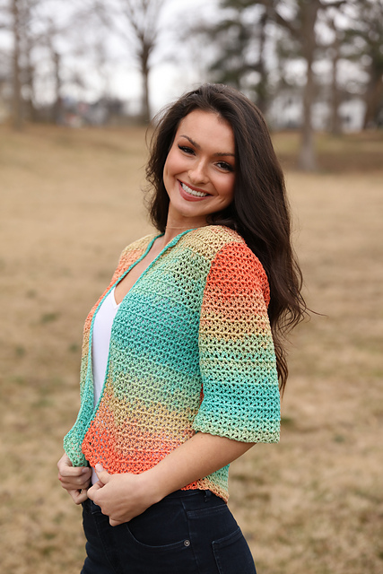 Ravelry: 3394 Carnivale Cardigan pattern by Plymouth Yarn Design Studio