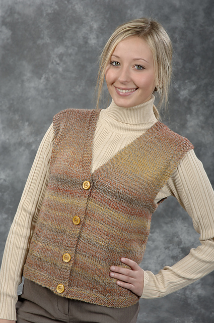Ravelry: 1719 Easy Ladies Vest pattern by Plymouth Yarn Design Studio