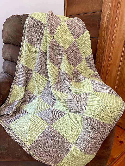 Ravelry: 3434 Mitered Square Afghan pattern by Plymouth Yarn Design Studio