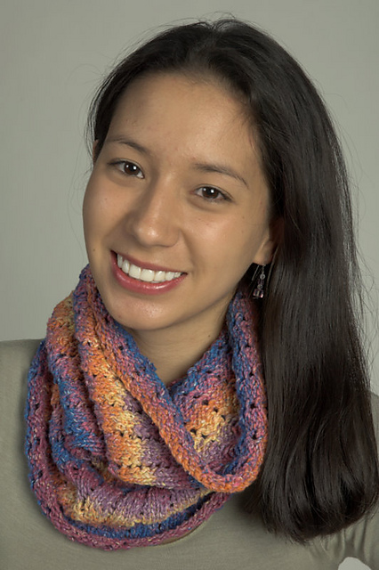 Ravelry: Diagonal Eyelet Cowl pattern by Plymouth Yarn Design Studio