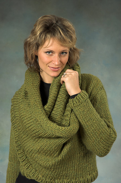Ravelry: Woman’s Loop Cowl Sweater pattern by Plymouth Yarn
