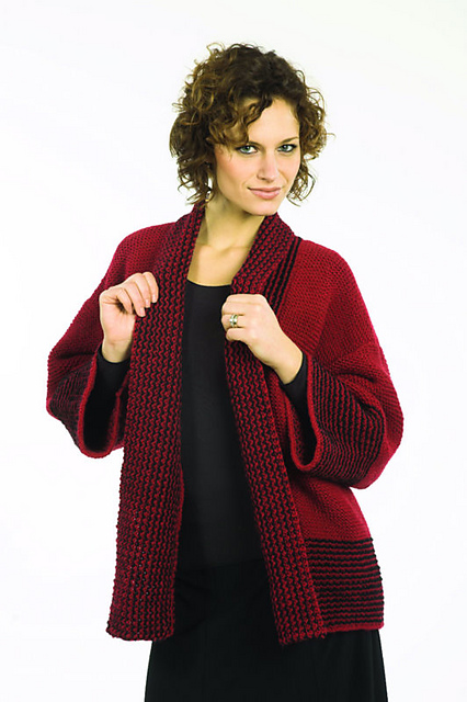 Ravelry: Long Garter Stitch Kimono pattern by Plymouth Yarn Design Studio