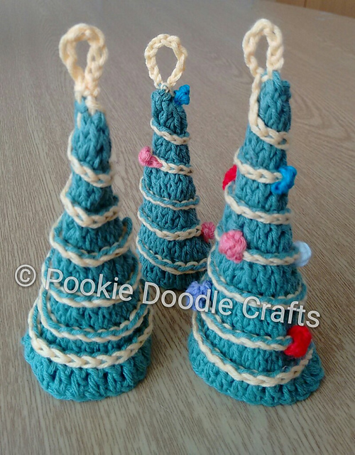 Ravelry: Amigurumi Christmas Tree Decorations pattern by Pookie Doodle ...