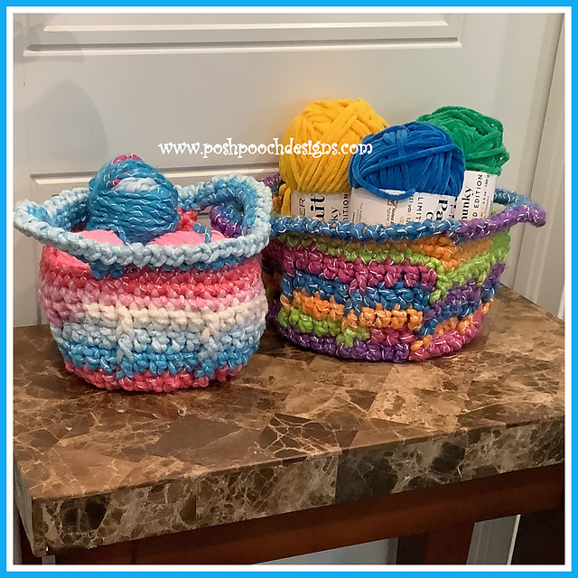 Ravelry: Spunky Chunky Baskets pattern by Sara Sach