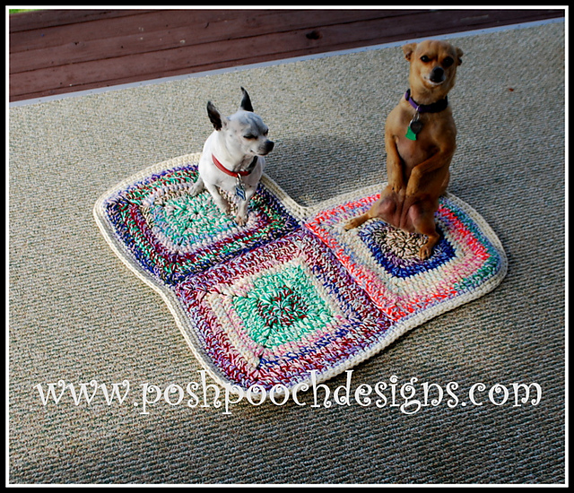 Ravelry: Heart Dog Rug Pet Mat pattern by Sara Sach