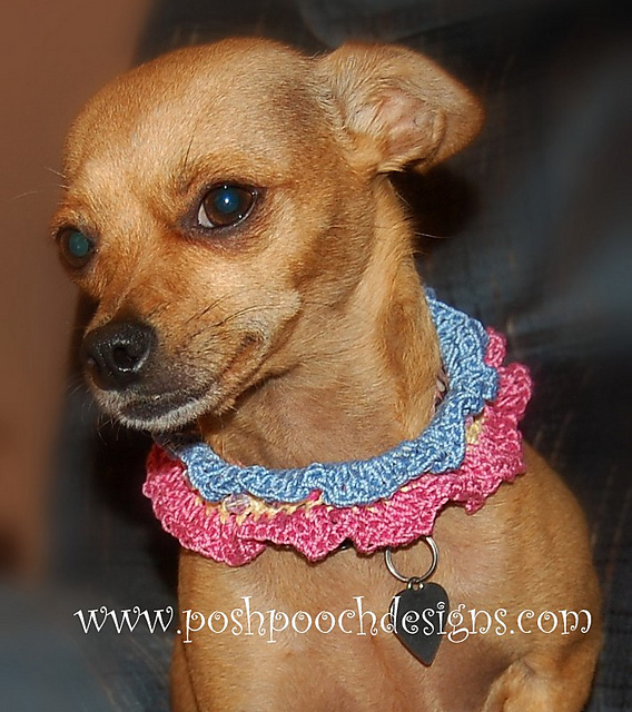 Ravelry: Ruffles and Beads Dog Collar pattern by Sara Sach