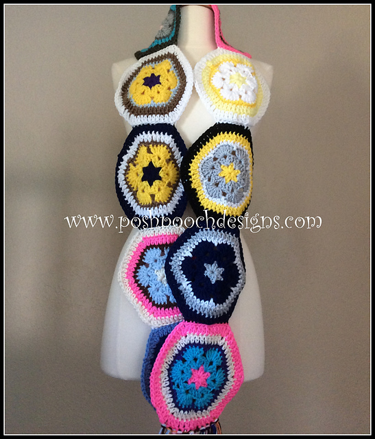 Ravelry: African Flower Scrap Scarf pattern by Sara Sach