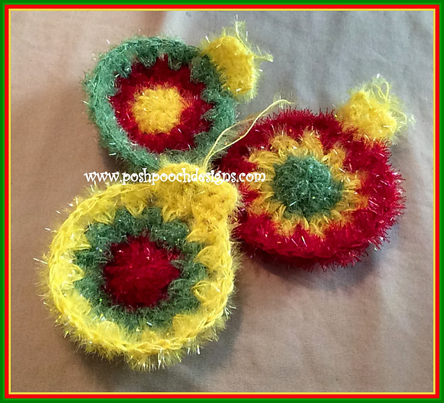 Ravelry: Sparkle Scrubby Ornaments pattern by Sara Sach