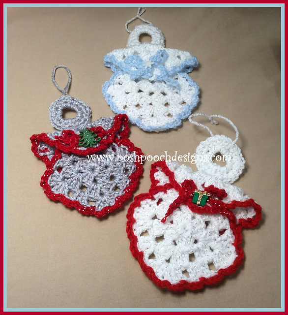 Ravelry: Granny Square Angel Ornament pattern by Sara Sach